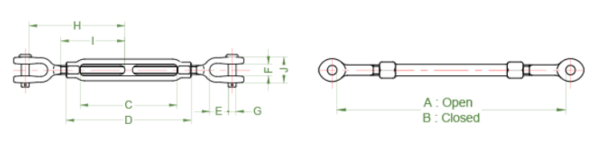 Tăng Đơ Thép M10 (9.5mm ~3/8 inch) - DaiChang Hàn Quốc - Xuyên Á Đại Thành