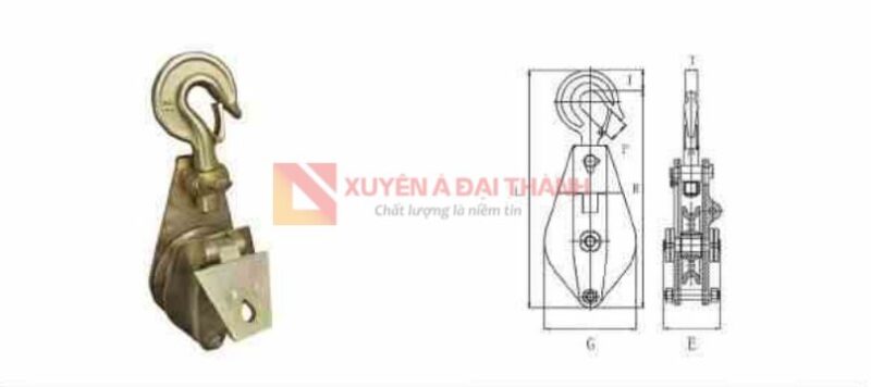 Puly Sắt Móc Cẩu - 1 Tấn Đến 5 Tấn Loại Bền, Nhẹ - XADT